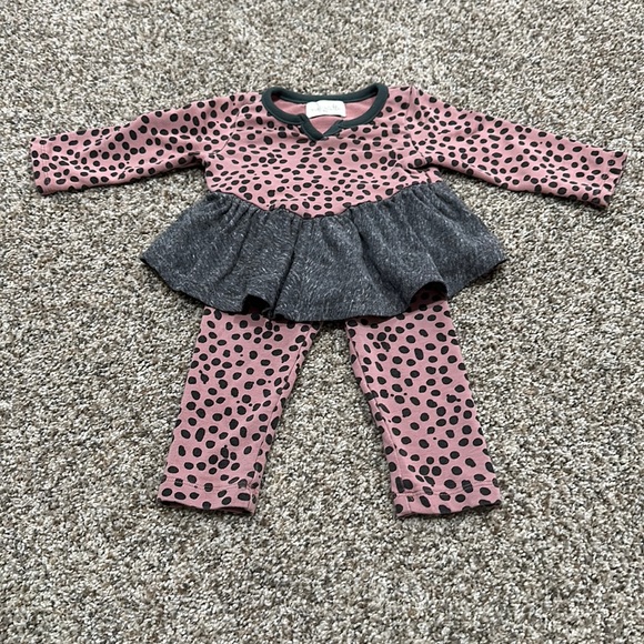 Miki Miette | Matching Sets | Peplum Pink Miki Miette Outfit 6m | Poshmark